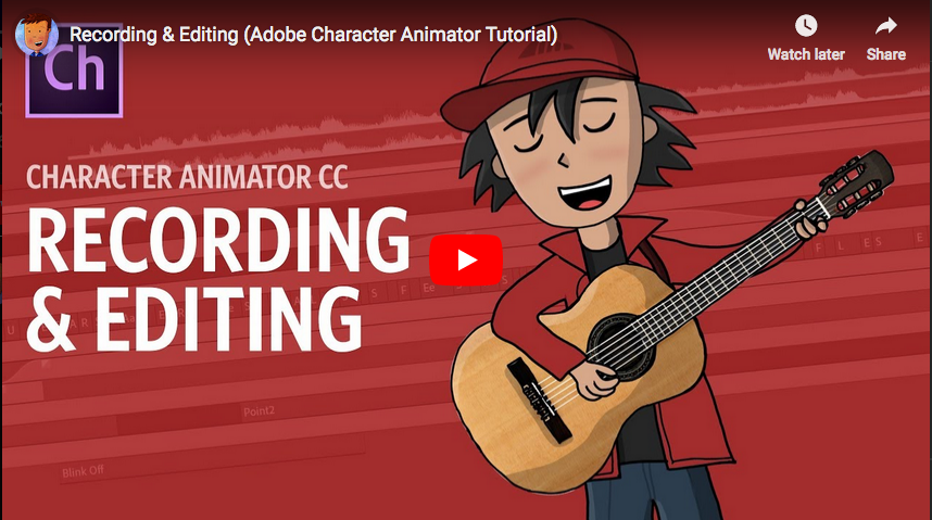 Ch Tutorial Recording Editing Adobe Character Animator Artist